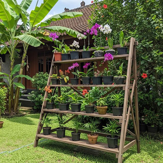 8 Model Rak Tanaman Bertingkat di Pekarangan Rumah yang Tahan Cuaca