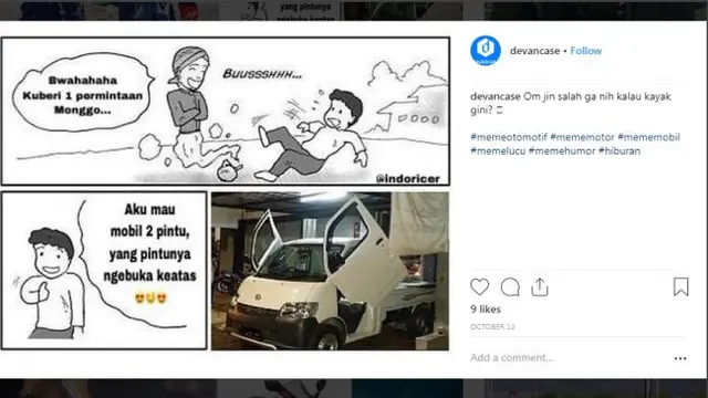 Meme Otomotif Pekan Ini: Minta Mobil ke Om Jin - Otomotif Liputan6.com
