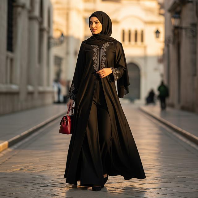 7 Model Abaya Simple tapi Terlihat Glamor, Cocok untuk Acara Resmi dan ...