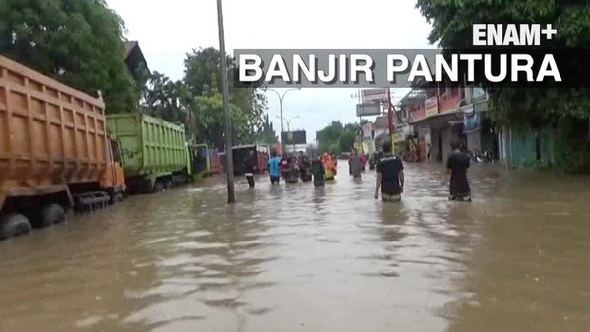 ENAM PLUS: Banjir Lumpuhkan Jalur Pantura di Pasuruan - Video Liputan6.com