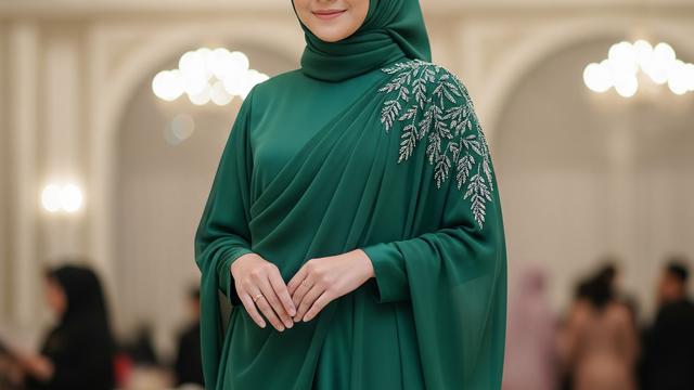 8 Model Gamis dengan Payet Swarovski untuk Acara Formal, Pilihan Elegan ...