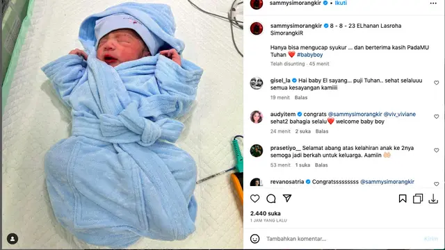 Selamat, Istri Sammy Simorangkir Melahirkan Anak Kedua Mereka di ...