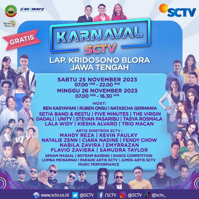 Live Streaming SCTV Panggung Karnaval di Lapangan Kridosono Blora, Jawa ...