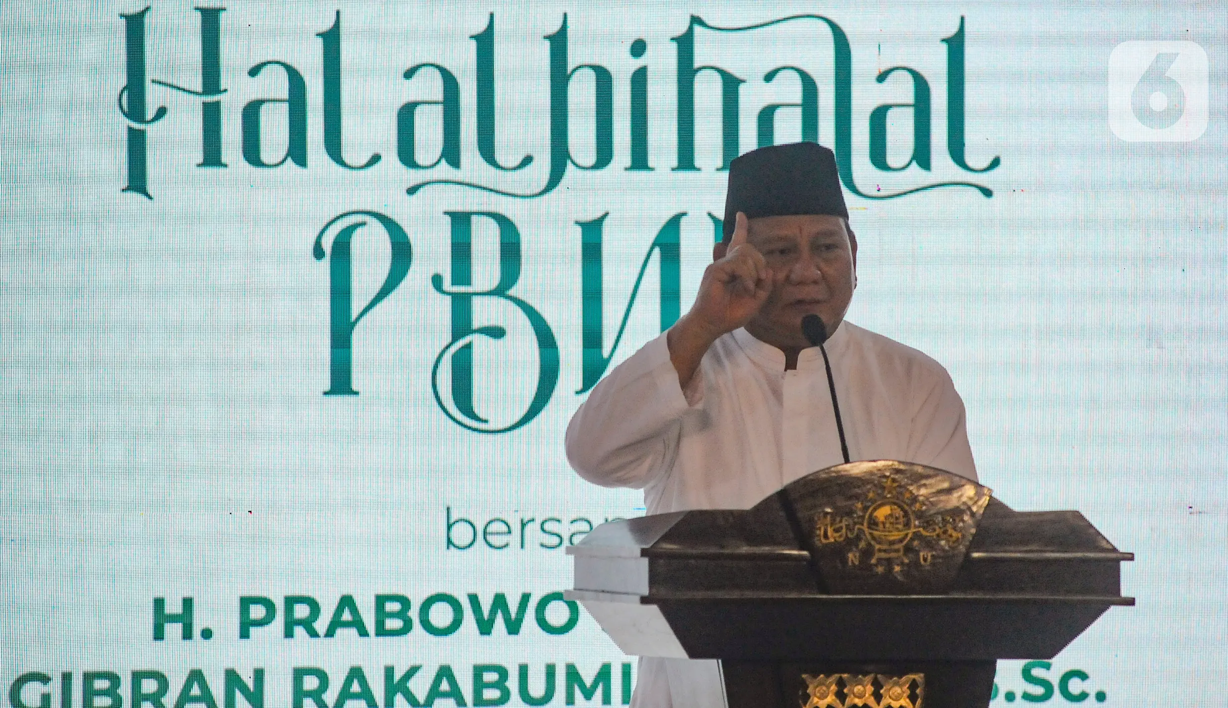 Prabowo-Gibran Hadiri Halalbihalal PBNU - Foto Liputan6.com