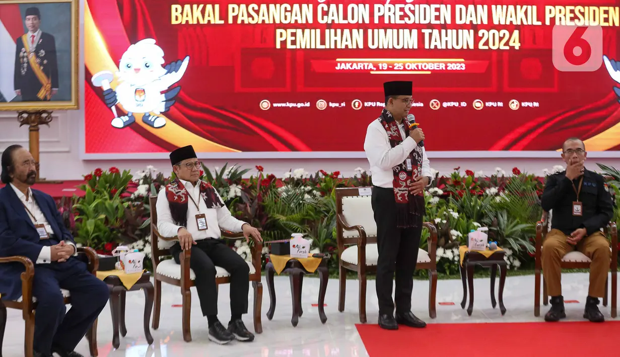 Resmi, Anies-Cak Imin Daftar Capres-Cawapres ke KPU - Foto Liputan6.com