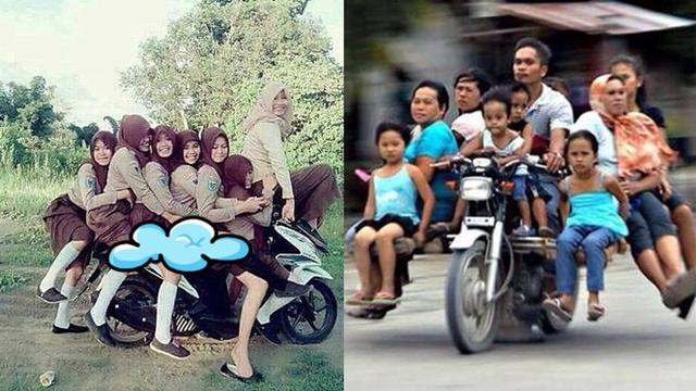 6 Potret Orang Boncengan Motor Lebih dari 3, Ekstrem Banget - Hot ...