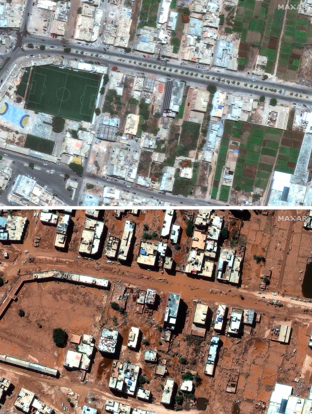 Citra Satelit Potret Kondisi Sebelum dan Sesudah Banjir Terjang Libya