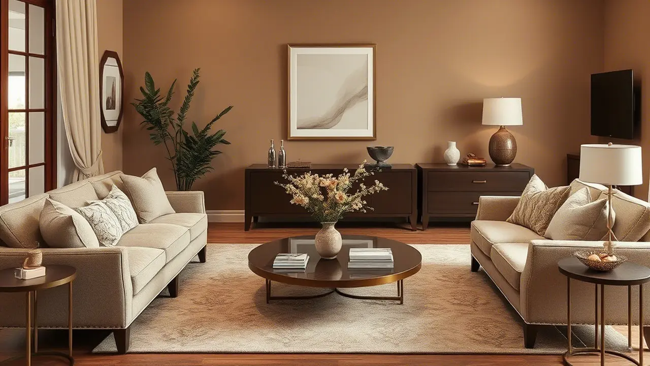 10 Kombinasi Warna Cokelat untuk Ruang Tamu, Dijamin Klasik dan Elegan ...
