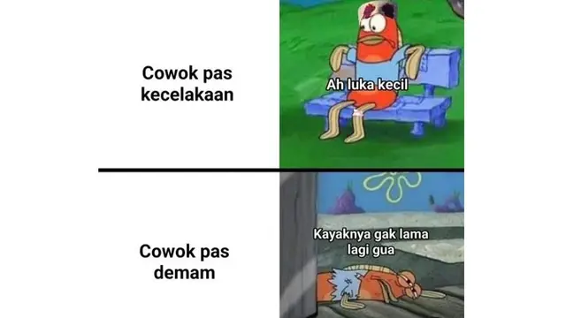 6 Meme Cowok saat Demam Ini Relate Banget, Penuh Drama - Hot Liputan6.com