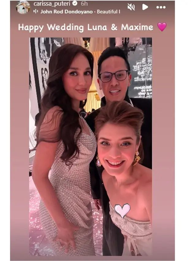 6 Potret Carissa Putri dan Rianti Cartwright di Resepsi Luna Maya ...
