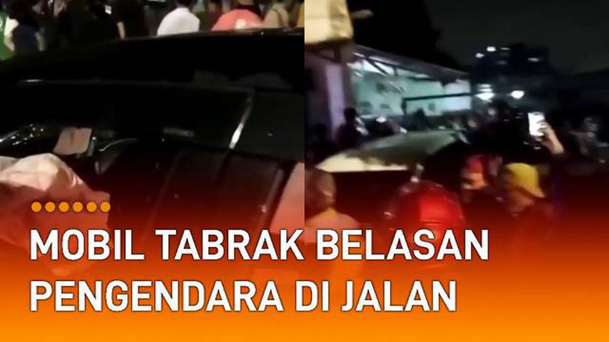 VIDEO: Lawan Arah, Mobil Tabrak Belasan Pengendara di Jalan