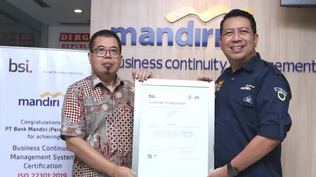 Bank Mandiri Raih ISO 22301 Atas Kehandalan Operasional Bisnis ...