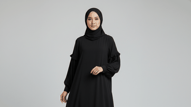 7 Model Gamis Monokrom Modern Hijabers Elegan, Tampil Menawan dan Timeless