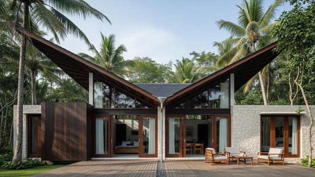 9 Desain Rumah Desa Tapi Modern Atap Butterfly, Estetik dengan Beragam ...