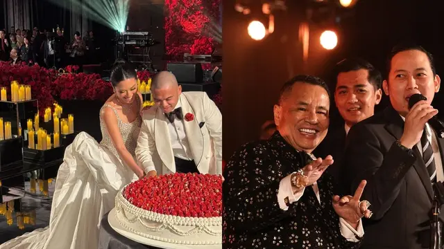 7 Potret Pesta Pernikahan Frank Hutapea dan Winona, Bertema Clubbing - Hot Liputan6.com