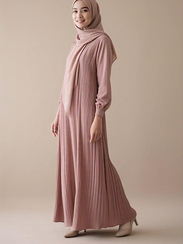 6 Tren Model Gamis Terbaru 2025 untuk Wanita Tinggi 150-an, Ciptakan ...