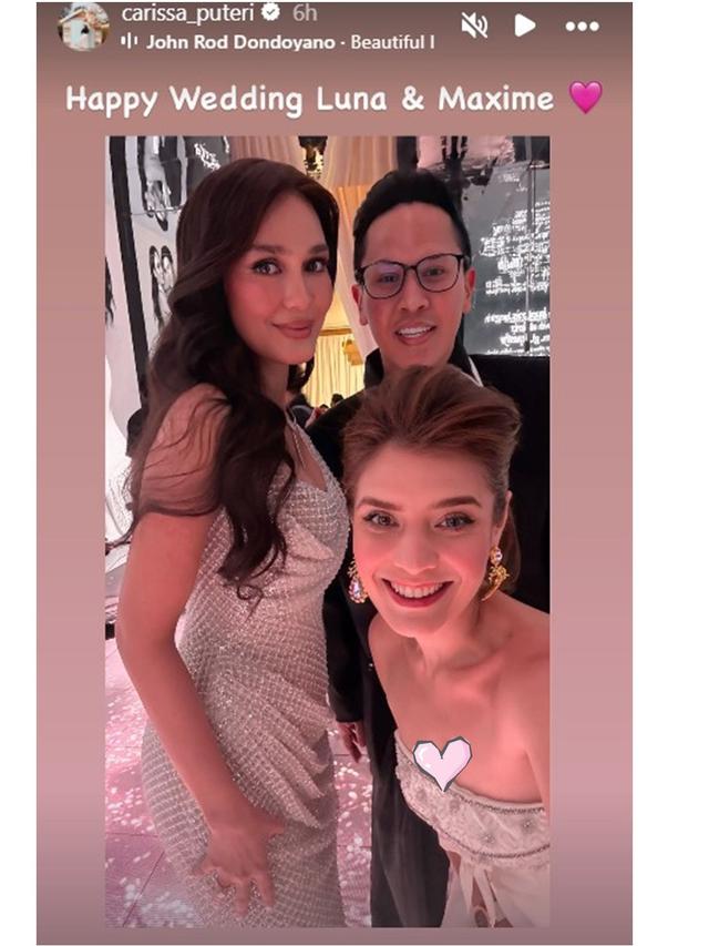 6 Potret Carissa Putri dan Rianti Cartwright di Resepsi Luna Maya ...
