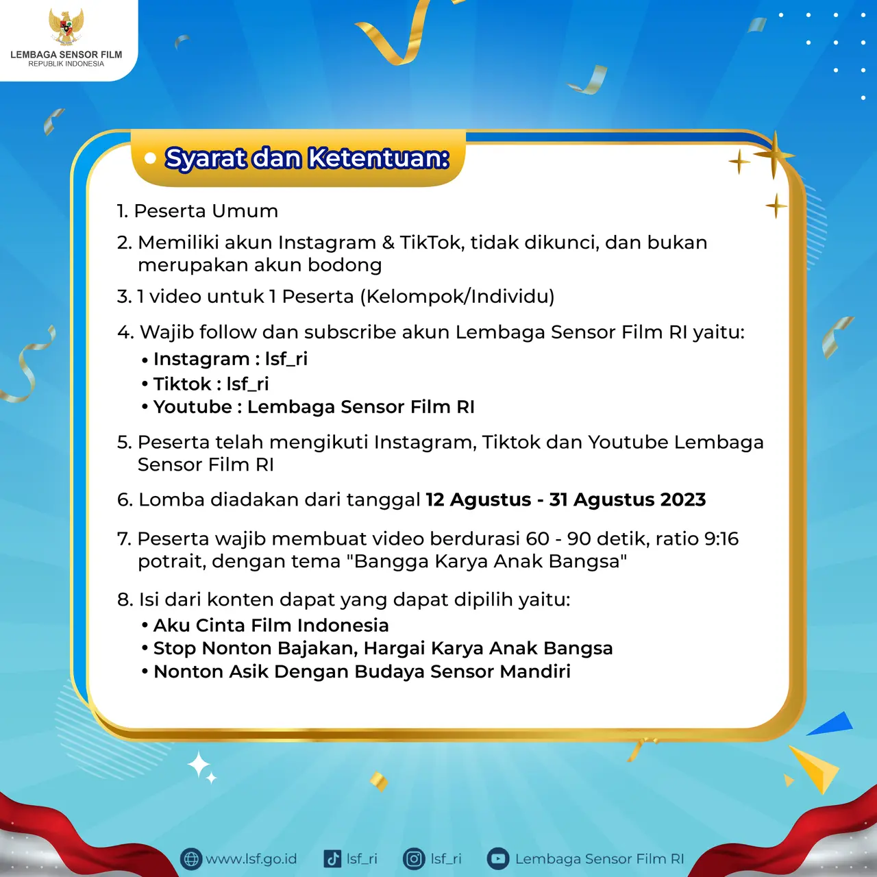 LSF Gelar Kompetisi Video Berhadiah Jutaan Rupiah, Begini Caranya Ikut ...