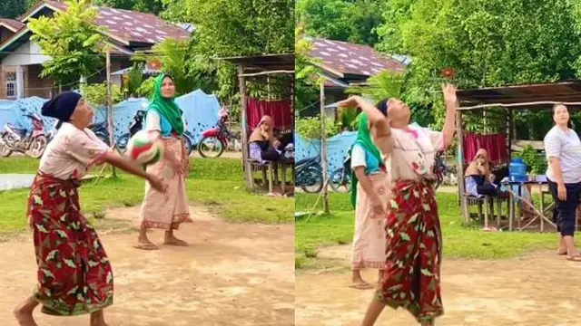 Lincah di Usia Senja, Momen Nenek-Nenek Main Voli Lakukan Smash Ini Bikin Kagum - Hot Liputan6.com
