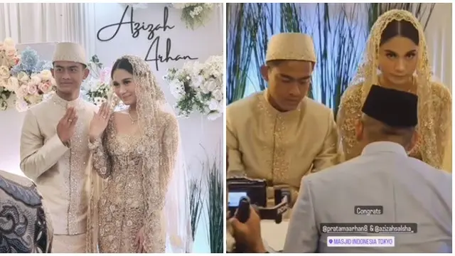 Sah Jadi Suami Istri, Ini 6 Potret Pernikahan Pratama Arhan dan Azizah ...