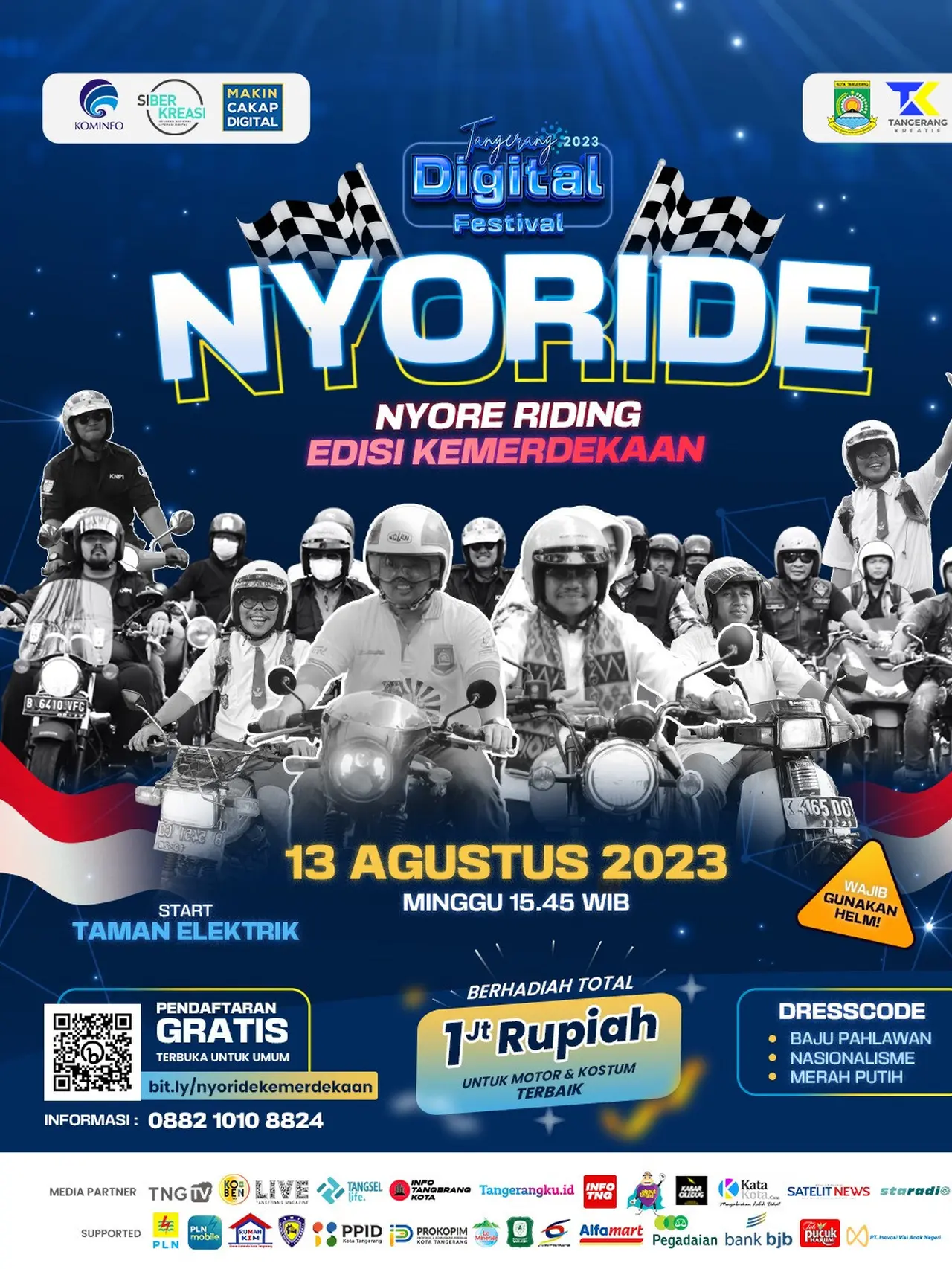 Ada Konvoi Motor dengan Baju Pejuang, Rayakan Kemerdekaan Indonesia ...