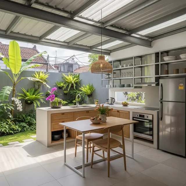 9 Desain Dapur Cantik dari Baja Ringan yang Adem, Solusi Sirkulasi Maksimal