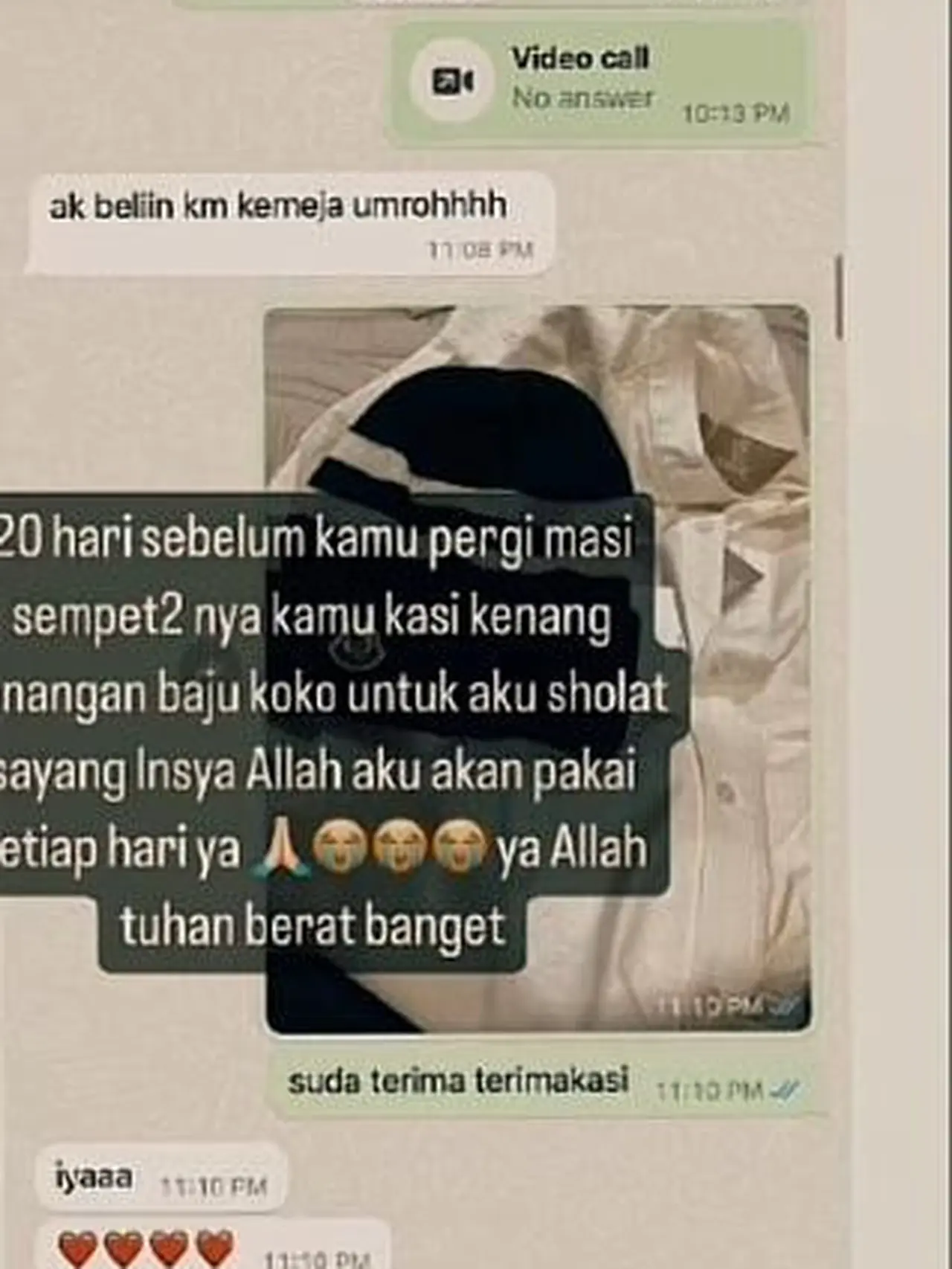 Anggi Pratama Kenang Stevie Agnecya, Unggah Momen Berdua dan Baju Koko Jadi Kado Terakhir ...