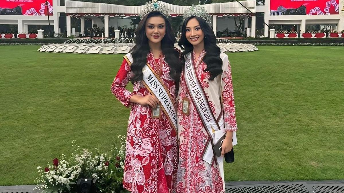 6 Potret Kebaya Merah-Putih Pilihan Dua Puteri Indonesia, Harashta ...