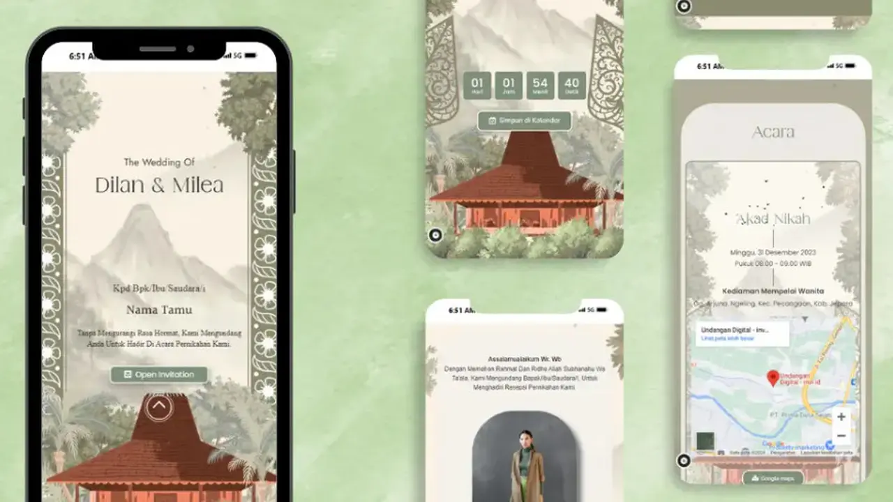 6 Contoh Desain Undangan Pernikahan Digital yang Keren dan Kekinian ...