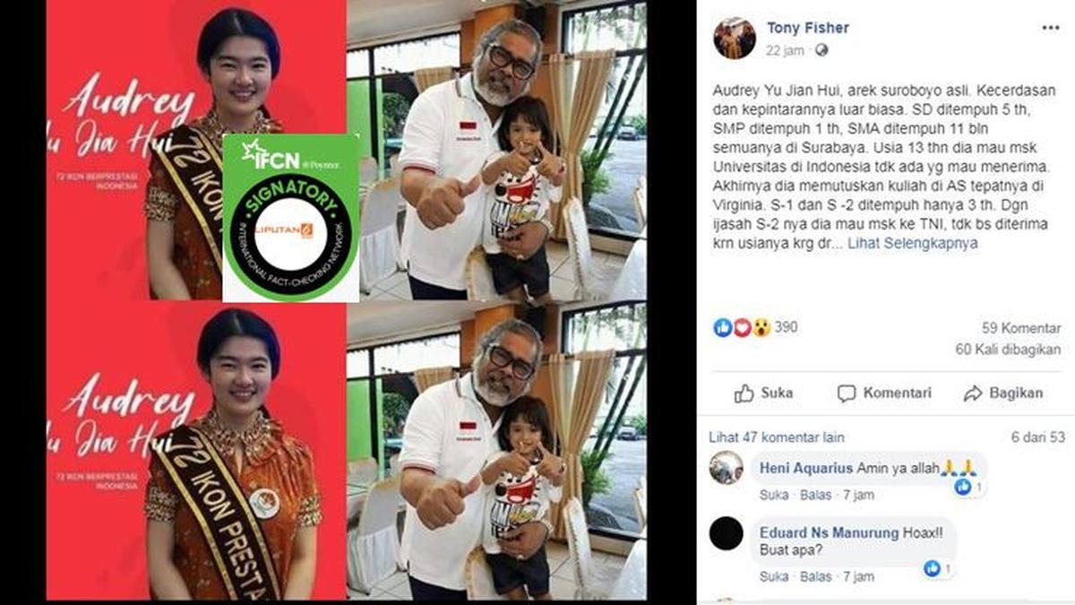 Berita Audrey Yu Jia Hui Hari Ini - Kabar Terbaru Terkini | Liputan6.com