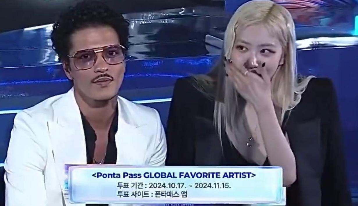 Keakraban Rose Blackpink dan Bruno Mars di MAMA Awards 2024, Menangkan ...