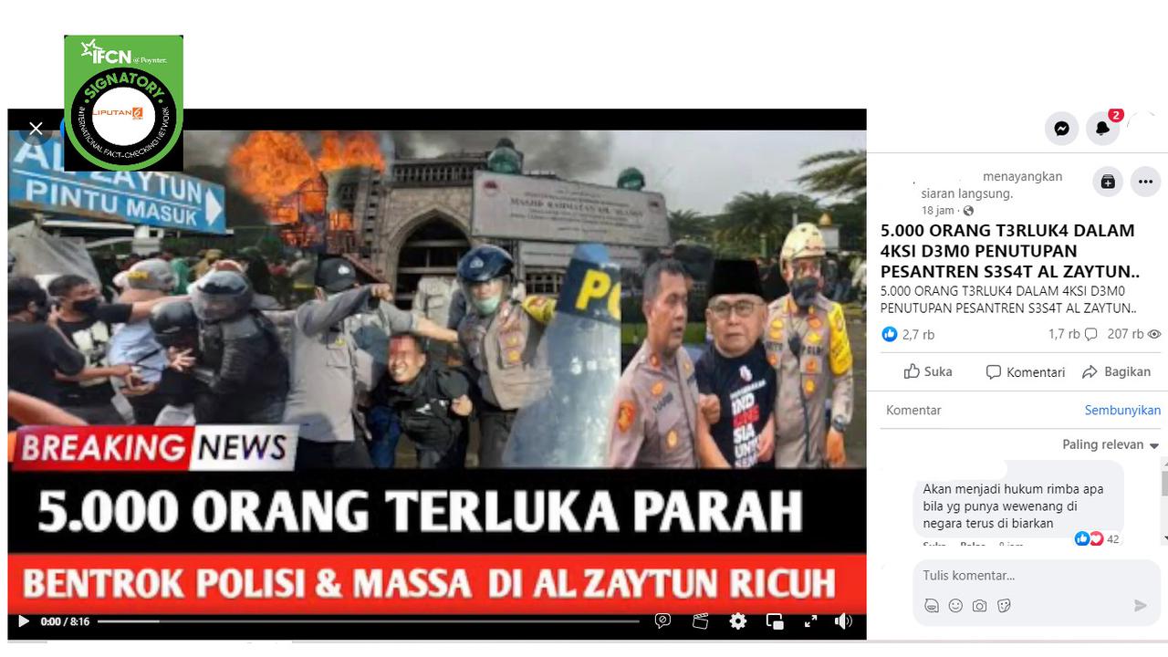 Cek Fakta: Tidak Benar Video 5 Ribu Orang Terluka Dalam Aksi Demo ...