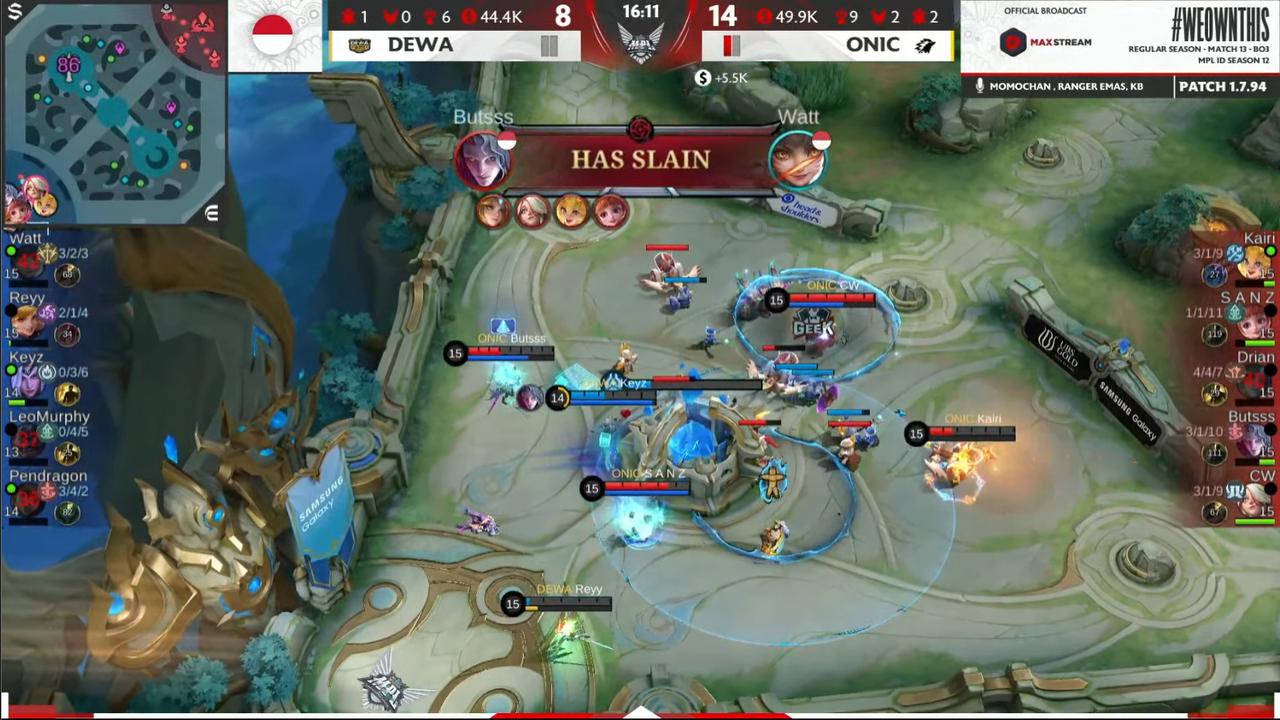 Hasil MPL ID S12 28 Juli: Onic Esports Libas Dewa United Esports dengan ...