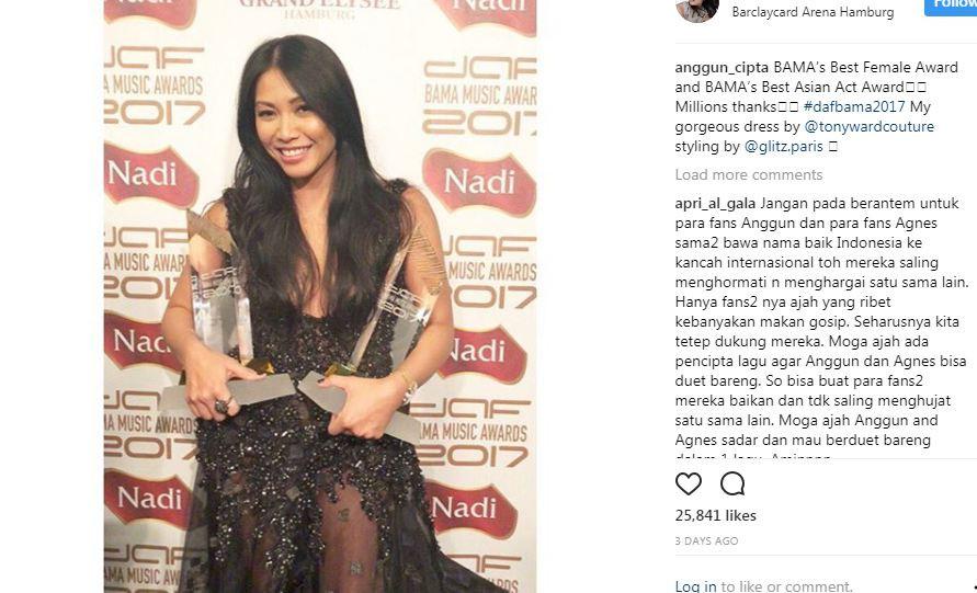 Anggun Dapat Dua Penghargaan BAMA Music Awards di Jerman