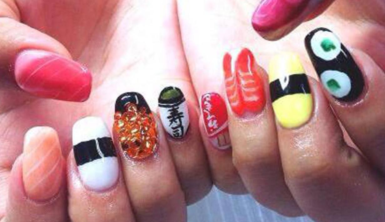 Berbagai Nail Art Sushi Yang Bikin Ngiler - Photo Fimela.com