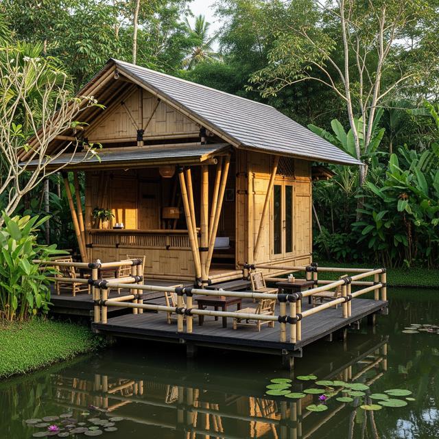 9 Desain Warung dari Bambu tapi Tetap Estetik, Paduan Alami dan Modern