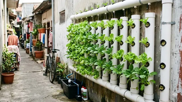 7 Inspirasi Kebun Mini Hidroponik untuk Rumah di Gang Sempit, Hijaukan ...