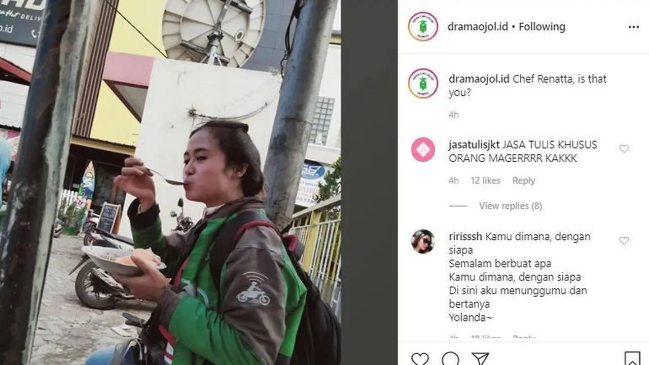 Viral Driver Ojol Cantik Mirip Chef Renatta, Bikin Warganet Heboh - Citizen6 Liputan6.com