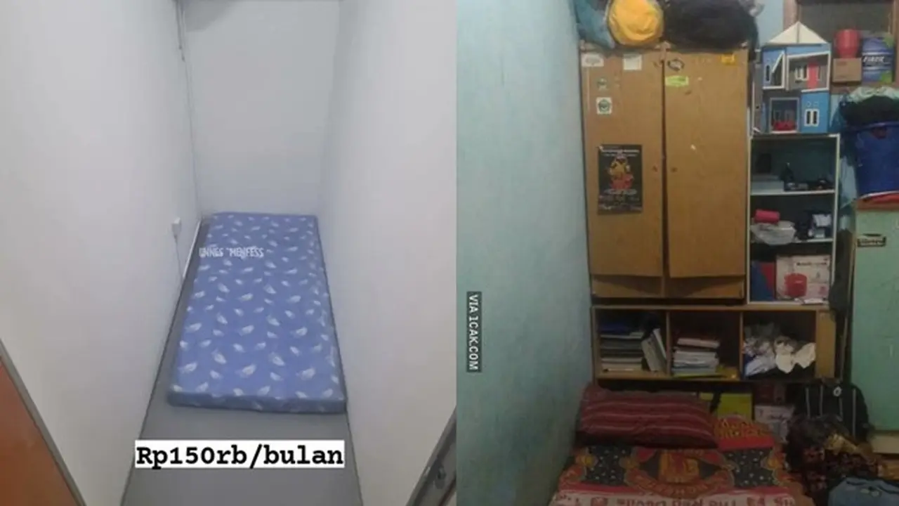 6 Potret Kamar Kos yang Ukurannya Sempit Ini Bikin Sesak Lihatnya - Hot ...