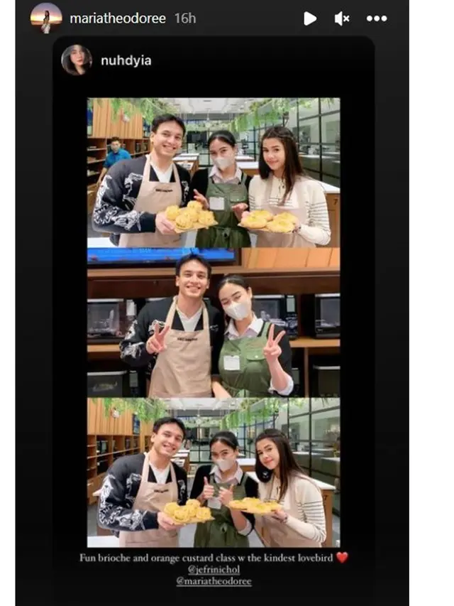 6 Momen Maria Theodore Pamer Cooking Date Bareng Jefri Nichol, Tepis Kabar Putus - Hot Liputan6.com