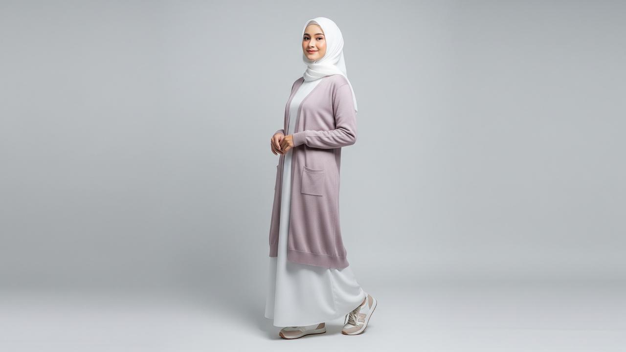 8 Model Gamis Cardigan Terbaru 2025, Bikin Wanita Muda Tampil Modis dan ...