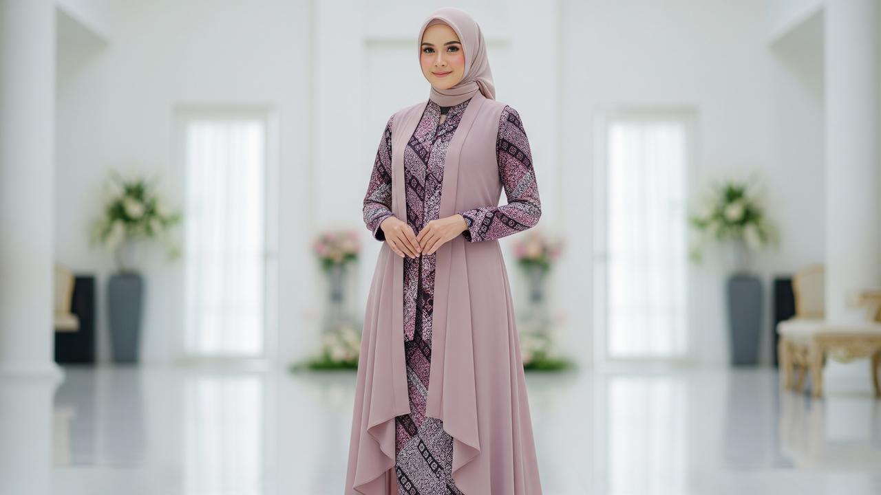 7 Model Gamis Terbaru Kombinasi Rompi, Tampil Modis dan Elegan untuk ...