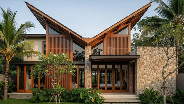 9 Desain Rumah Desa Tapi Modern Atap Butterfly, Estetik dengan Beragam ...