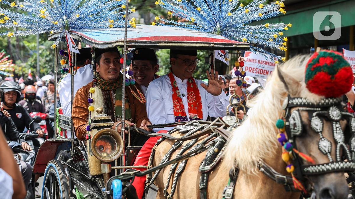 Iring-iringan Anies Baswedan Sambangi DPP PKS - Foto Liputan6.com