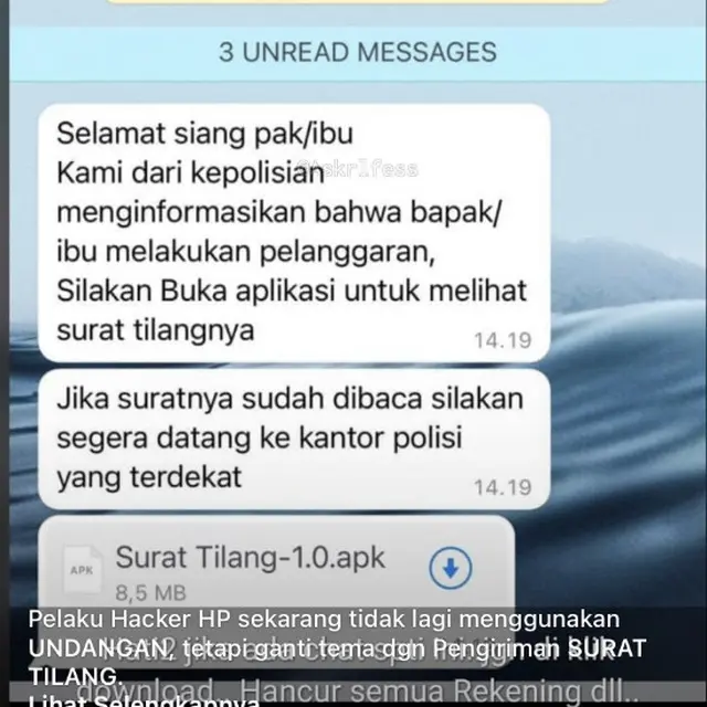 6 Modus Penipuan Viral Lewat Chat, Terbaru Berkedok Kirim Surat Tilang - Hot Liputan6.com