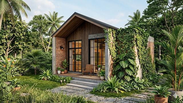 8 Model Rumah Mungil dengan Tanaman Rambat di Sisi Rumah, Bikin Hunian ...