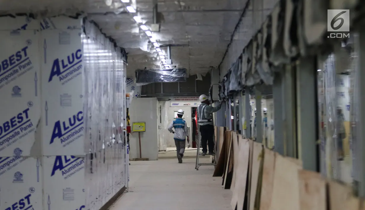 FOTO: Melihat Progres Pembangunan Stasiun MRT Senayan - Foto Liputan6.com