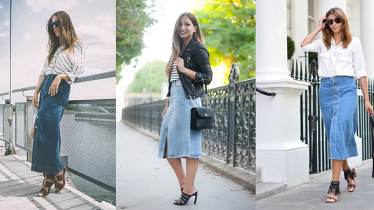 7 Inspirasi OOTD Rok Denim Untuk Tampil Lebih Fresh dan Kece - Photo ...