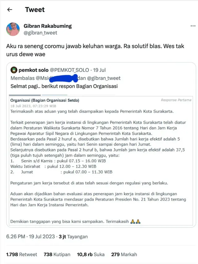 Viral Gibran Rakabuming Raka Marahi Gaya Pemkot Solo Jawab Keluhan ...