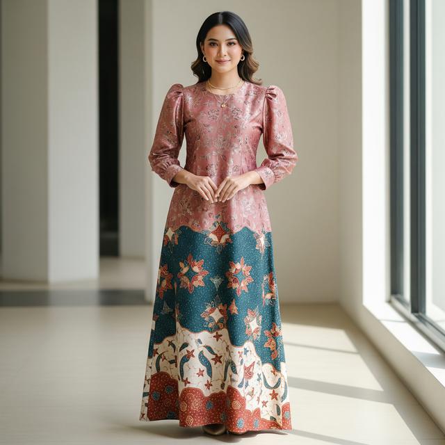 7 Gamis Batik Brokat 2026 yang Tidak Terlihat Tua, Anggun untuk Acara ...
